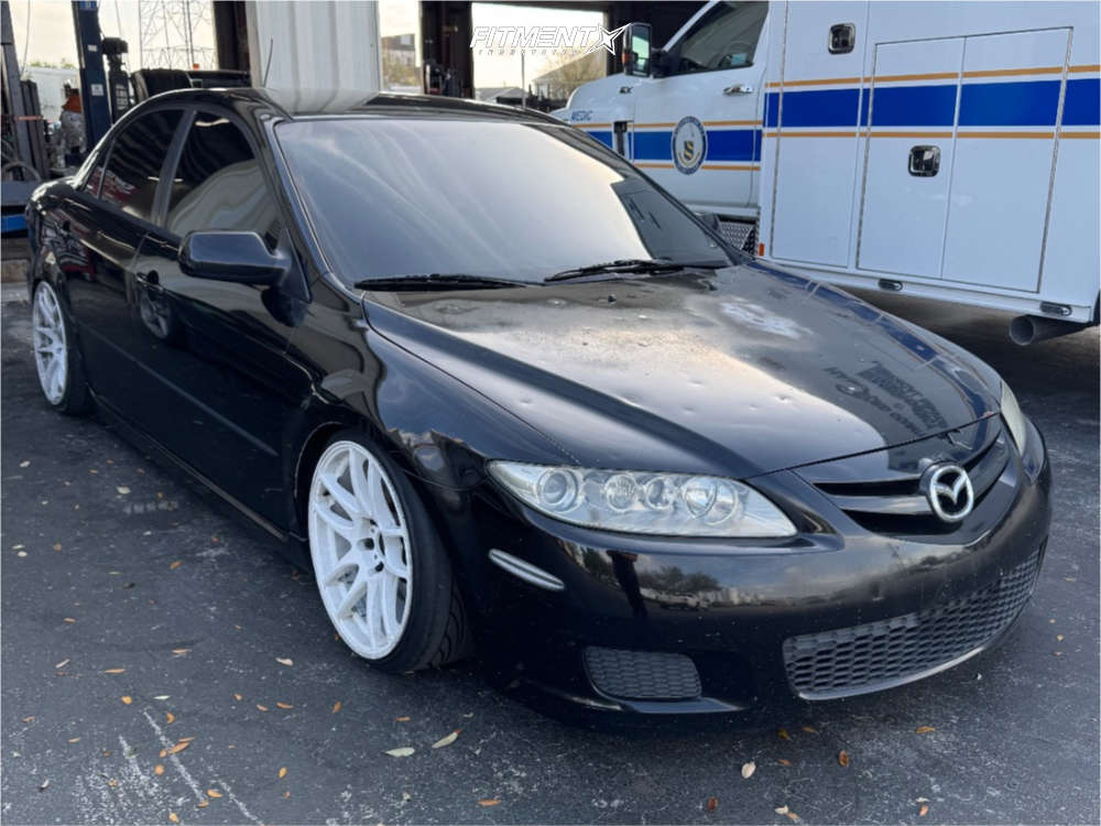 2007 Mazda 6 i with 18x9.5 ESR Cs8 and Achilles 215x35 on Coilovers ...