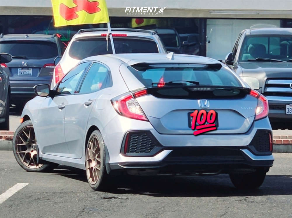 2019 Honda Civic LX with 18x8.5 Enkei Raijin and Continental 235x40 on Stock Suspension ...