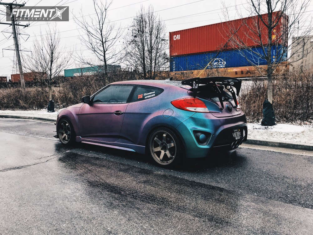 2014 Hyundai Veloster Turbo with 18x8.5 AVID1 AV6 and Firestone 215x40 ...