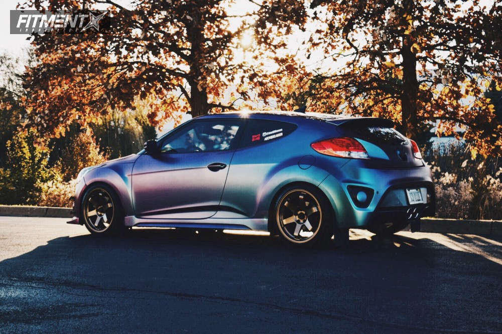 2014 Hyundai Veloster Turbo with 18x8.5 AVID1 AV6 and Firestone 215x40 ...