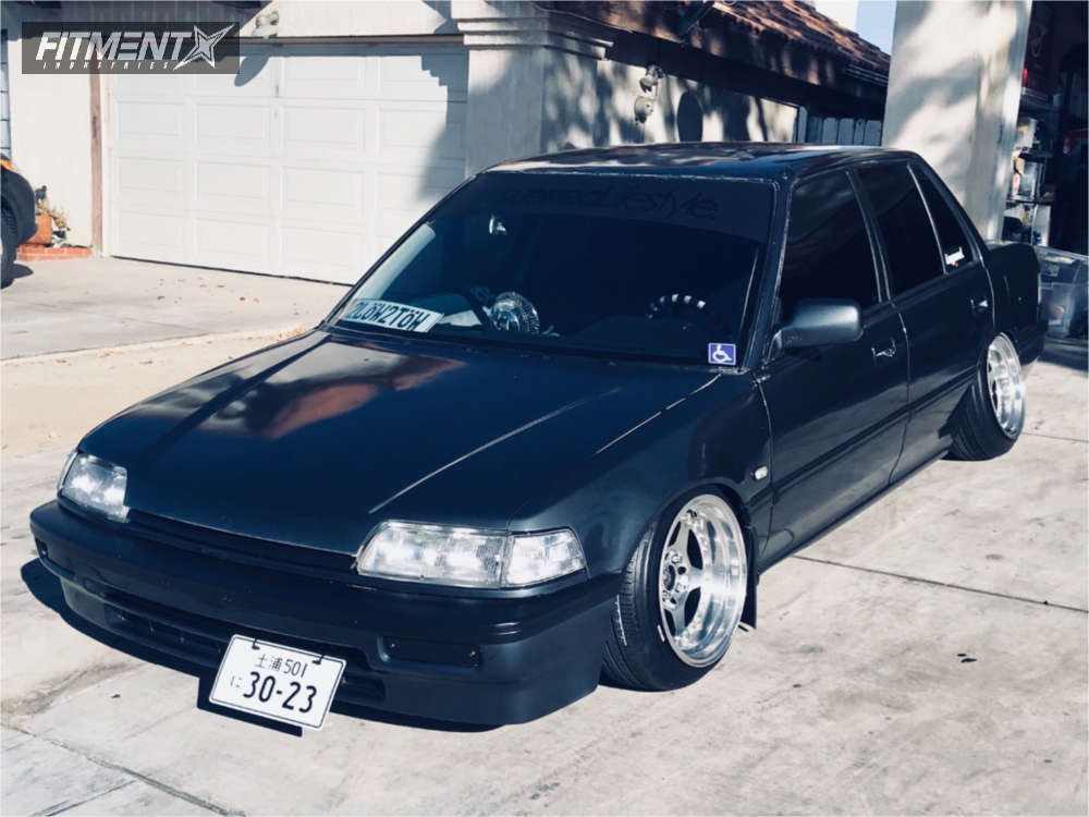 1989 Honda Civic DX with 15x9 Rota Kyusha and Kumho 165x50 on Coilovers ...