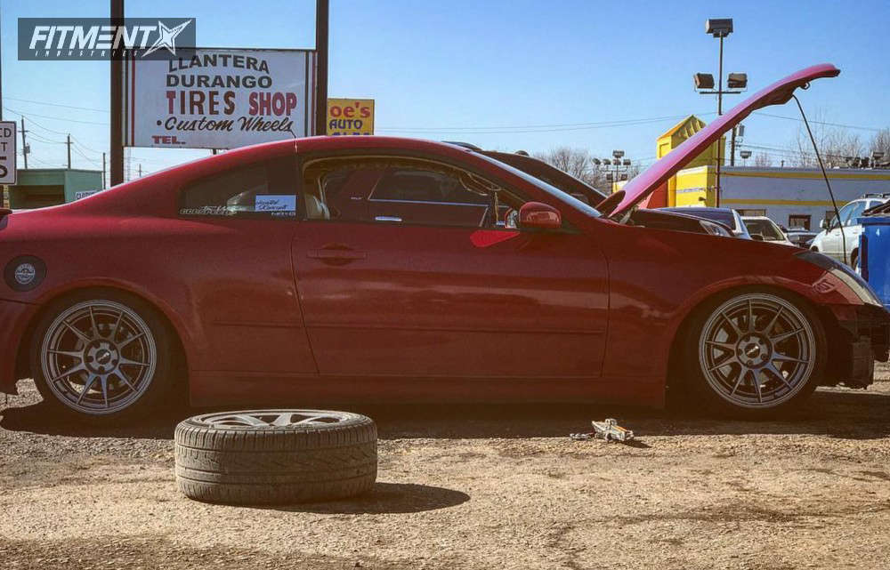 2005 INFINITI G35 Base with 18x10.5 Ambit Re18 and Bridgestone 255x35 ...