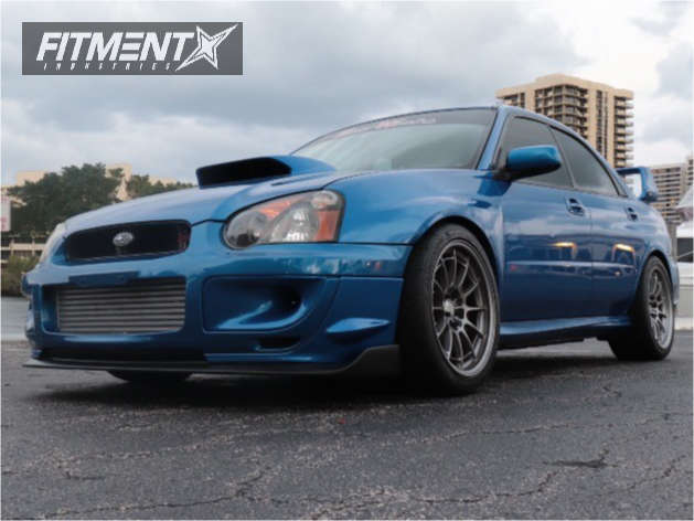 2005 Subaru WRX STI Base with 18x9.5 Enkei Nt03 and Bridgestone 265x35 on Coilovers | 329713 ...