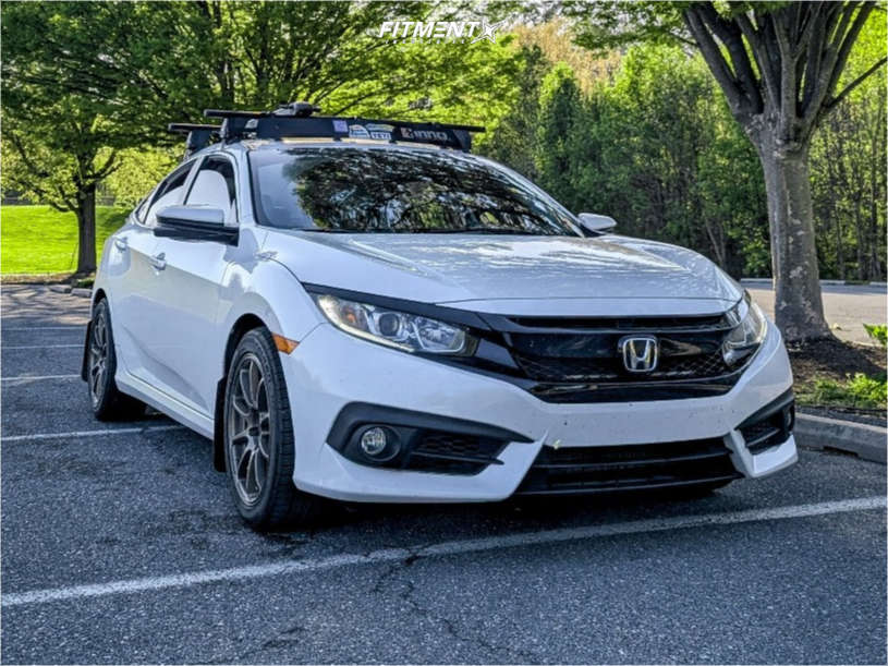 2017 Honda Civic EX with 17x8 AVID1 Av27 and Falken 235x45 on Stock ...