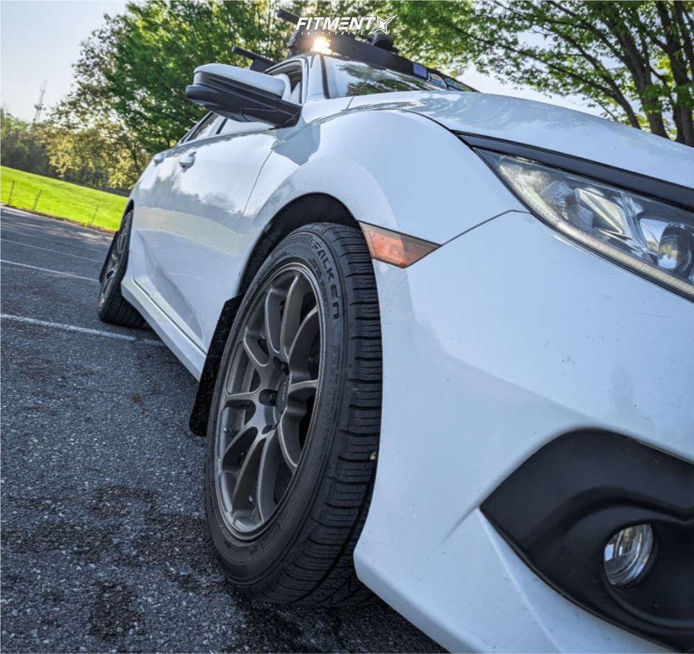 2017 Honda Civic EX with 17x8 AVID1 Av27 and Falken 235x45 on Stock ...
