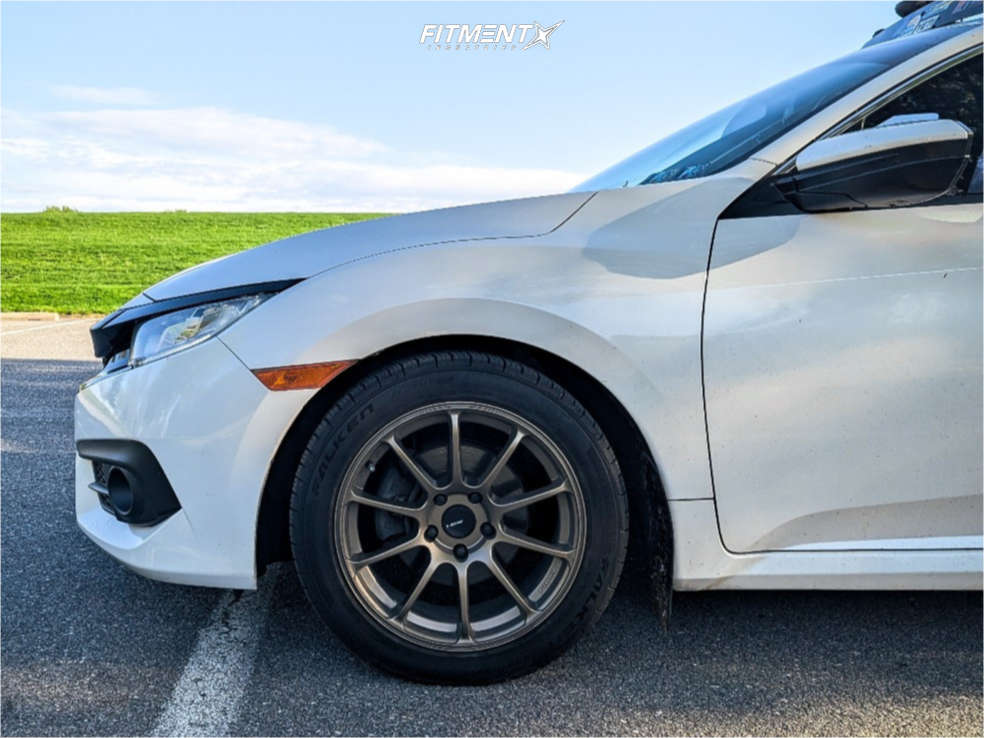 2017 Honda Civic EX with 17x8 AVID1 Av27 and Falken 235x45 on Stock ...