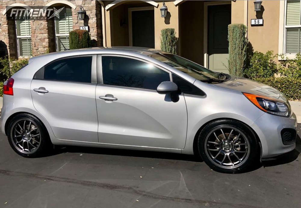 2014 Kia Rio SX with 17x8 949 Racing 6UL and Nitto 215x45 on Lowering ...
