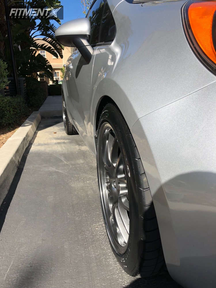 2014 Kia Rio SX with 17x8 949 Racing 6UL and Nitto 215x45 on Lowering ...