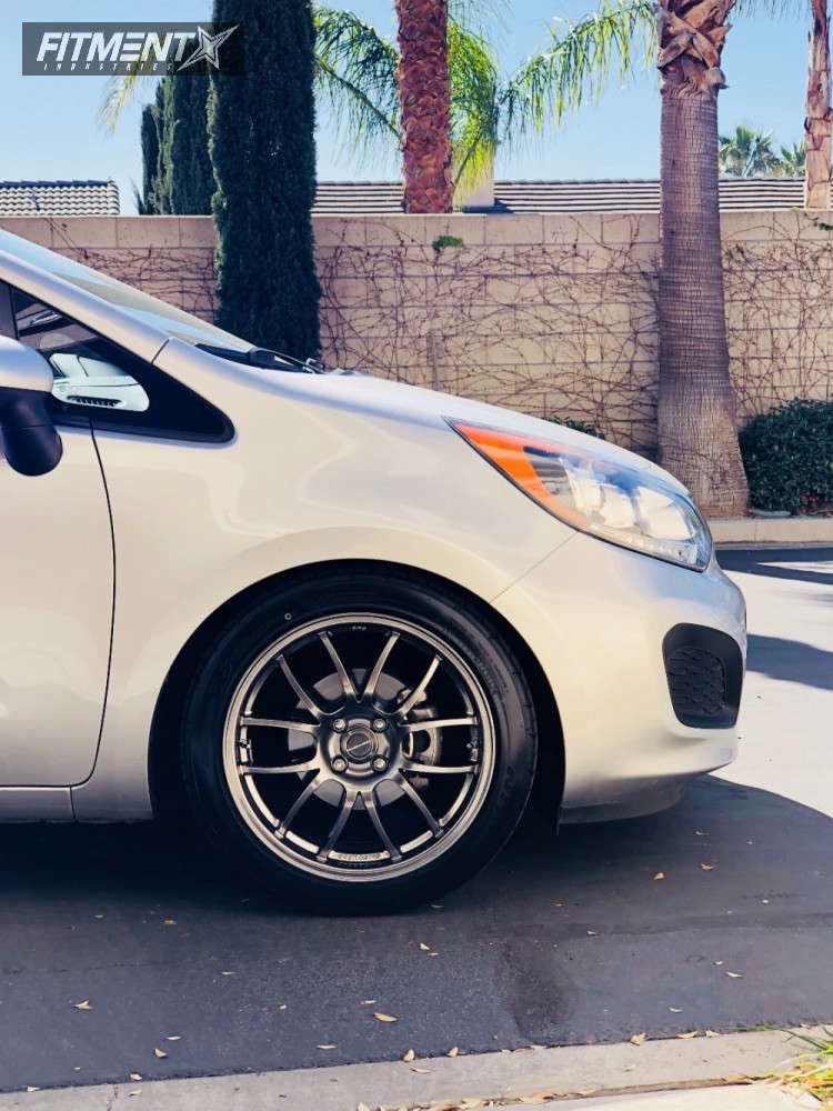 2014 Kia Rio SX with 17x8 949 Racing 6UL and Nitto 215x45 on Lowering ...