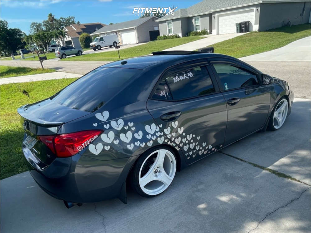 2018 Toyota Corolla SE with 18x9.5 Heritage Bushido Monoc and Lexani ...