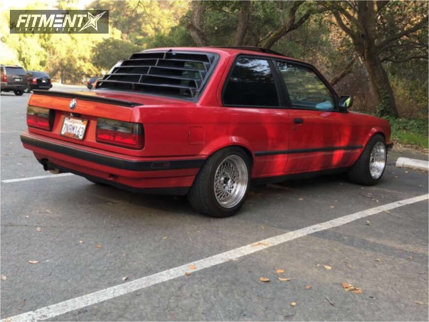 1989 BMW 325is Base with 15x8.5 Ruff R362 and Dunlop 205x55 on Lowering ...