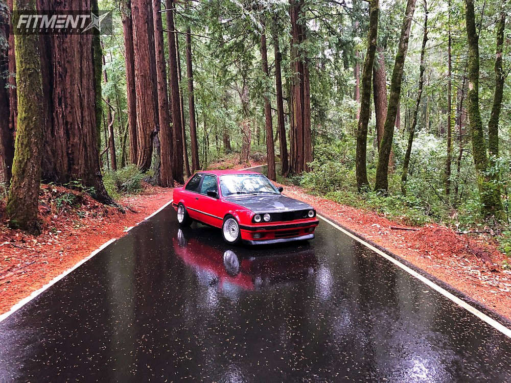 1989 BMW 325is Base with 15x8.5 Ruff R362 and Dunlop 205x55 on Lowering ...