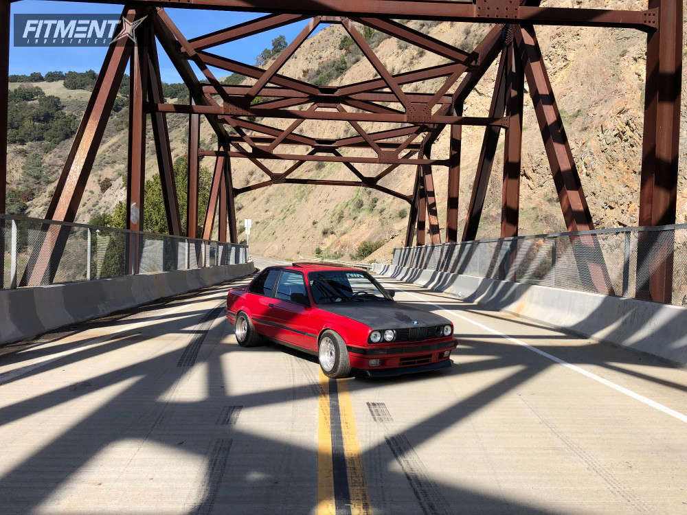 1989 BMW 325is Base with 15x8.5 Ruff R362 and Dunlop 205x55 on Lowering ...