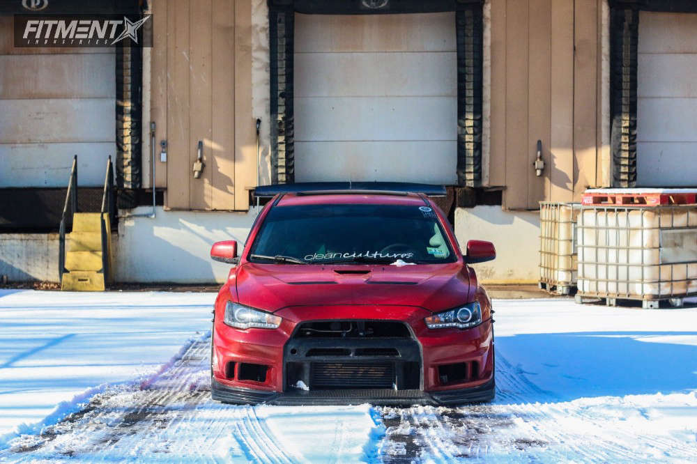 2011 Mitsubishi Lancer Ralliart Sportback with 18x10.5 Cosmis Racing ...