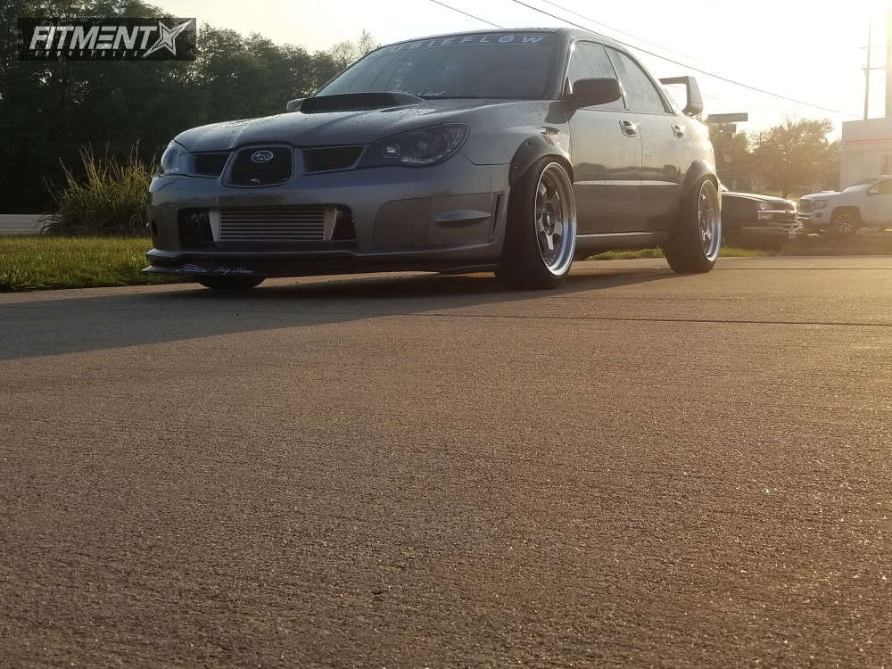 2006 Subaru Impreza WRX STI with 18x9.5 ESR Sr06 and Sumitomo 225x35 on ...
