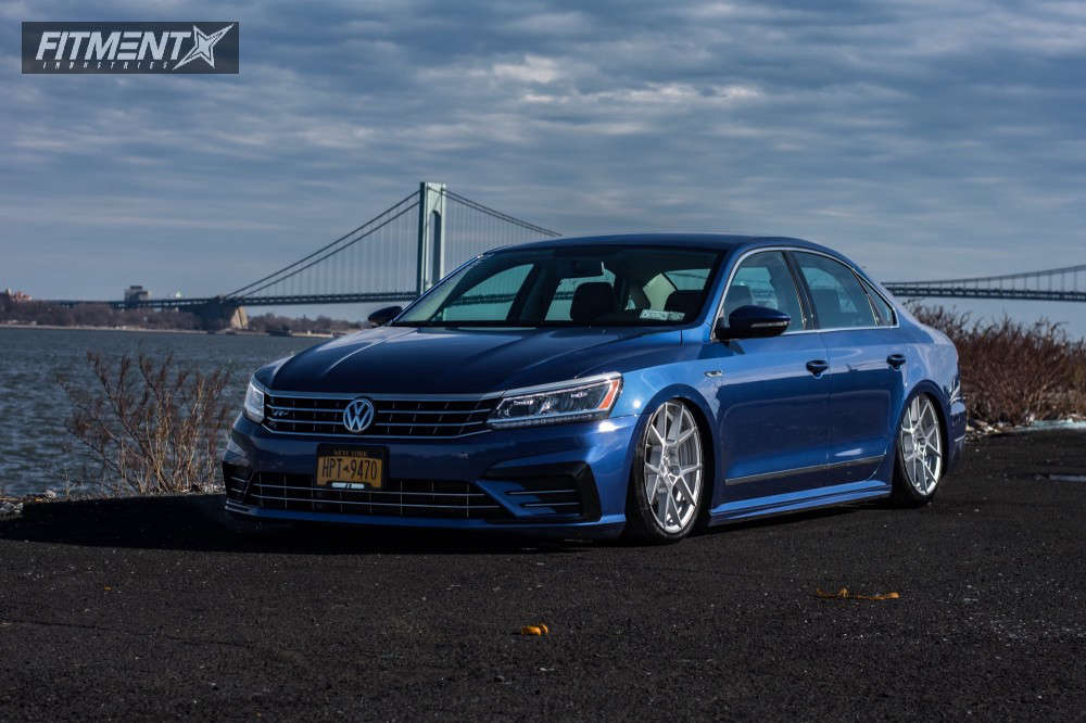 2017 Volkswagen Passat R-Line with 19x8.5 Rotiform Kps and Nitto 235x35 on Air Suspension ...