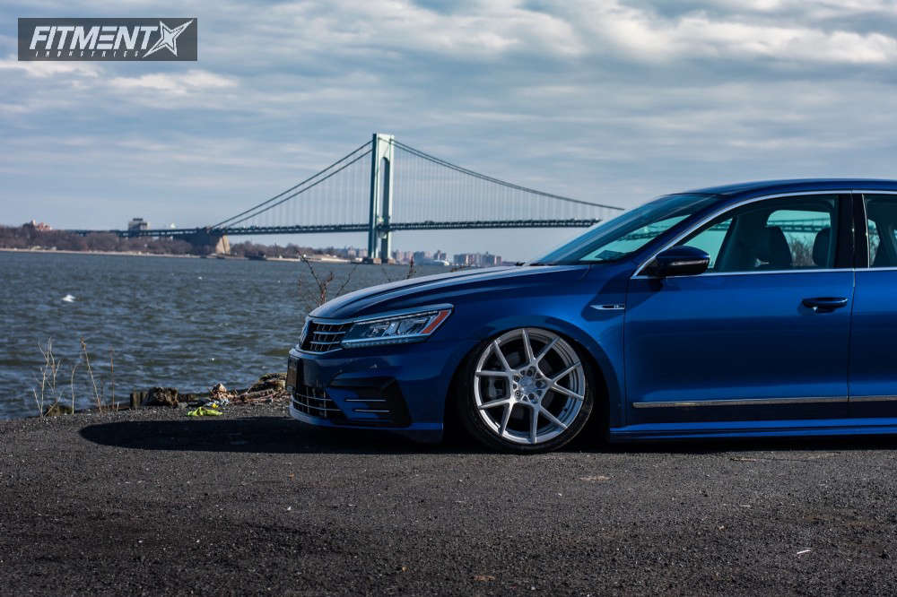 2017 Volkswagen Passat R-Line with 19x8.5 Rotiform Kps and Nitto 235x35 on Air Suspension ...