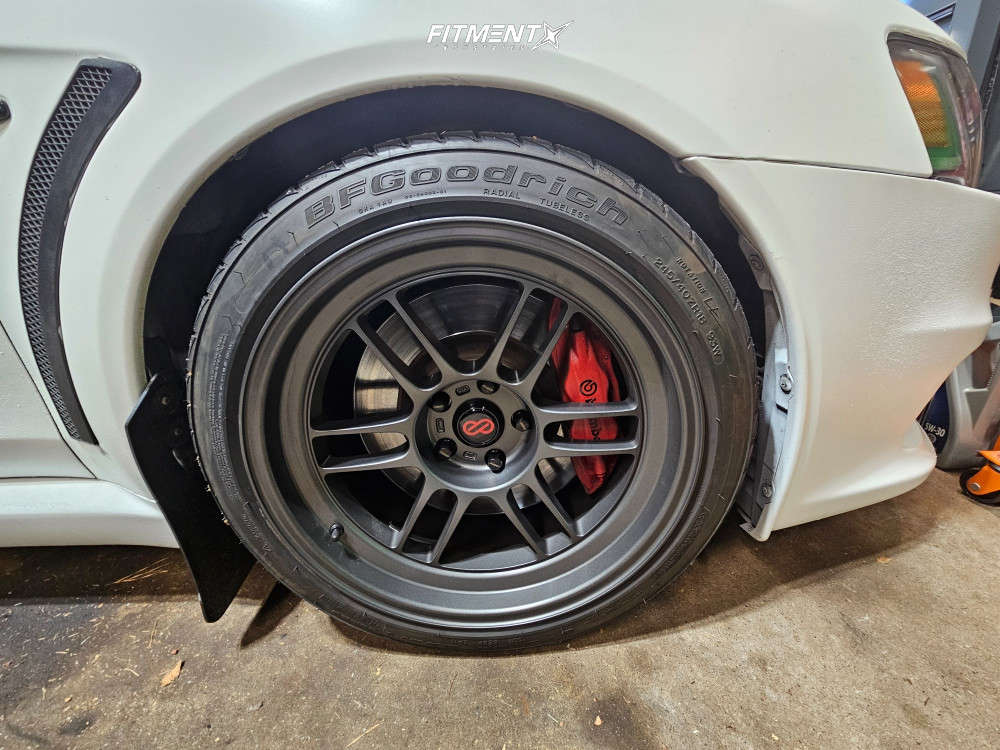 2008 Mitsubishi Lancer Evolution GSR with 18x9.5 Enkei Rpf1rs and ...