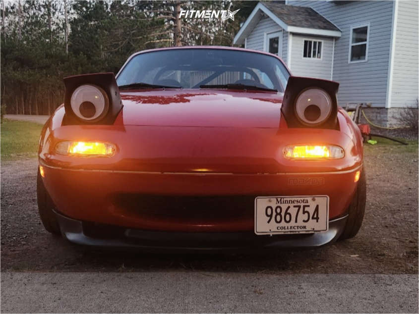 1992 Mazda Miata Base with 15x7.5 Konig Candy and Toyo Tires 195x50 on ...