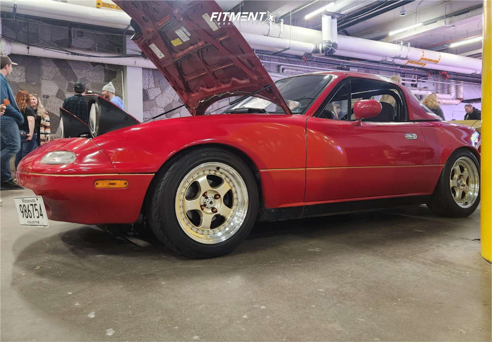 1992 Mazda Miata Base with 15x7.5 Konig Candy and Toyo Tires 195x50 on ...
