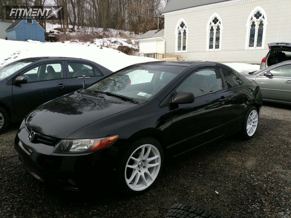 2006 Honda Civic Si 2dr Coupe (2.0L 4cyl 6M) with 17x8.5 ESR Sr08 and ...