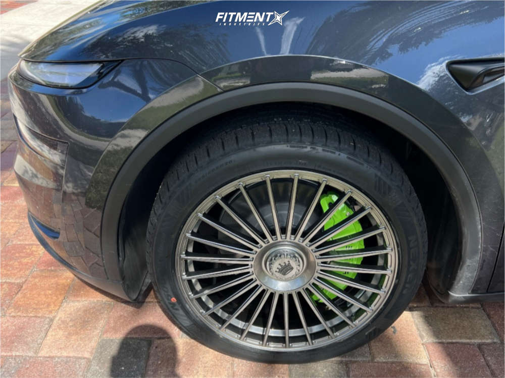 2025 Tesla Y Long Range with 20x9.5 Crown Forged Cf-ar2 and Nexen ...