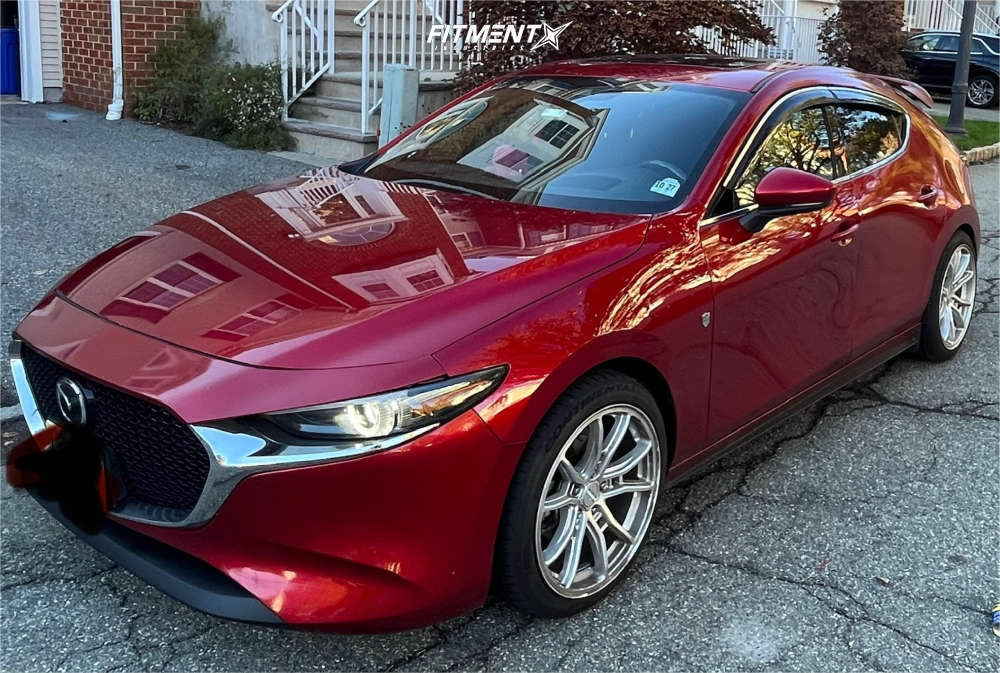 2023 Mazda 3 Premium with 18x8.5 Anovia An-10 and Continental 235x40 on Lowering Springs ...