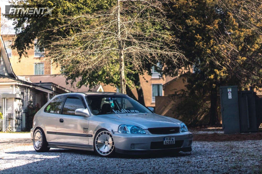 2000 Honda Civic LX with 16x8 Klutch Km16 and Yokohama 195x40 on ...