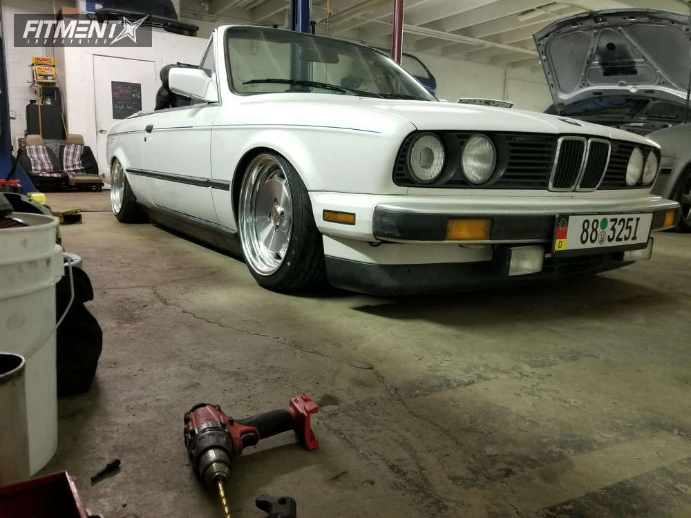 1988 BMW 325i Base with 16x8 Work Seeker DX and Federal 195x50 on Air ...