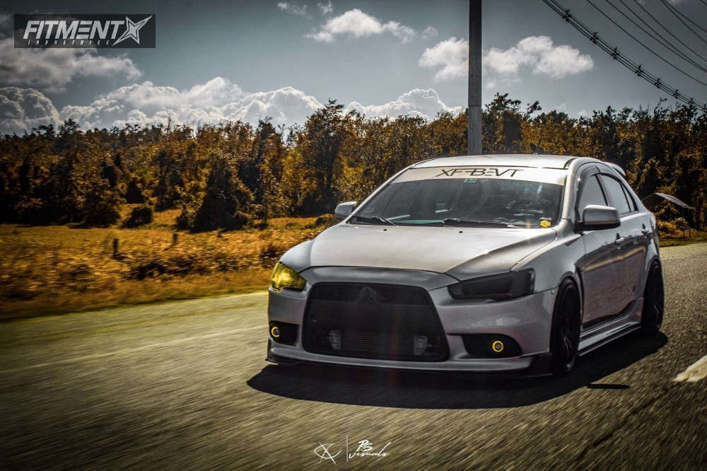 2010 Mitsubishi Lancer Ralliart Sportback with 18x9.5 Miro Type 563 and ...