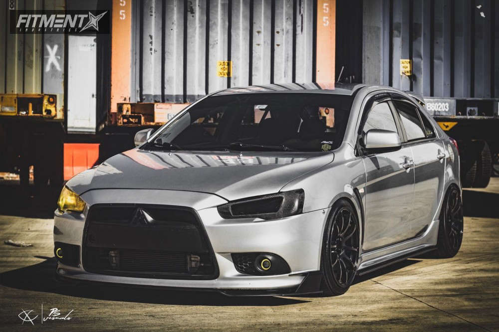 2010 Mitsubishi Lancer Ralliart Sportback with 18x9.5 Miro Type 563 and ...