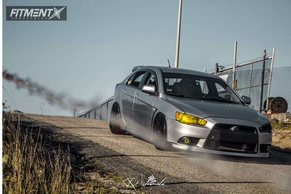 2010 Mitsubishi Lancer Ralliart Sportback with 18x9.5 Miro Type 563 and ...