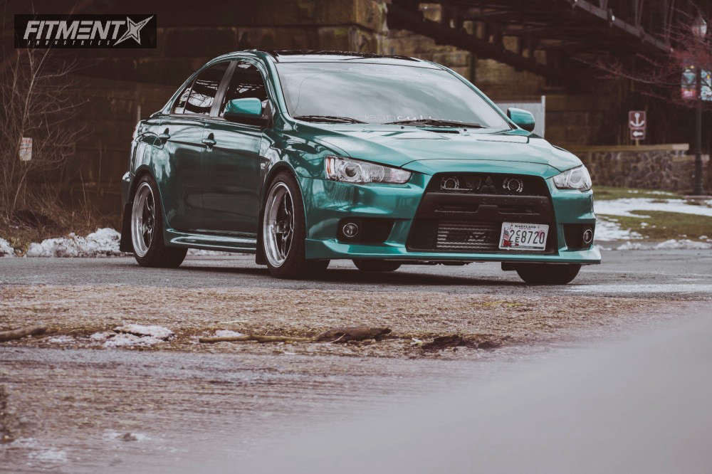 2014 Mitsubishi Lancer Evolution MR with 18x9 Cosmis Racing Xt-005r and ...