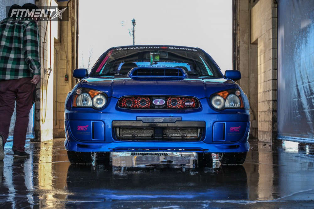 2004 Subaru WRX STI with 18x8.5 Enkei RPF1 and Michelin 235x45 on ...