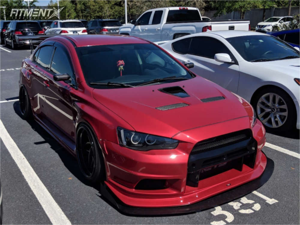 2008 Mitsubishi Lancer with 18x11 Brada Other and Hankook 255x35 on Air ...