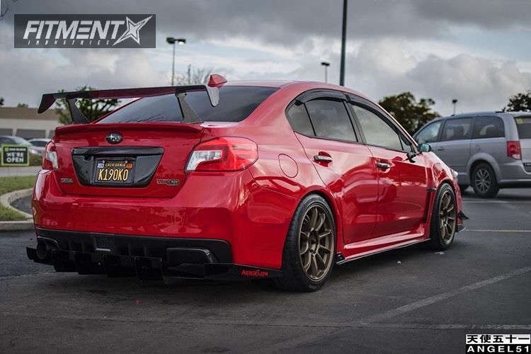 2017 Subaru WRX with 18x9.5 Ambit Rt8 and Kumho 265x35 on Lowering ...