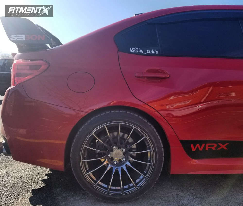 2016 Subaru WRX with 18x9.75 XXR 550 and Dunlop 245x40 on Stock ...
