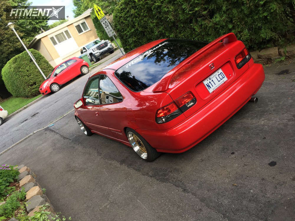 1998 Honda Civic with 15x8 Enkei 92 and Nankang 195x45 on Coilovers ...
