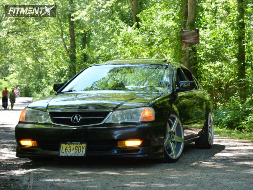 2002 Acura TL with 19x8.5 STR 607 and Achilles 215x35 on Coilovers ...