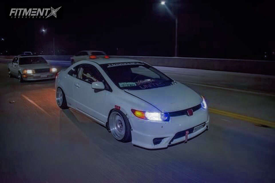 2007 Honda Civic with 17x10 STR 606 and Michelin 215x40 on Coilovers ...