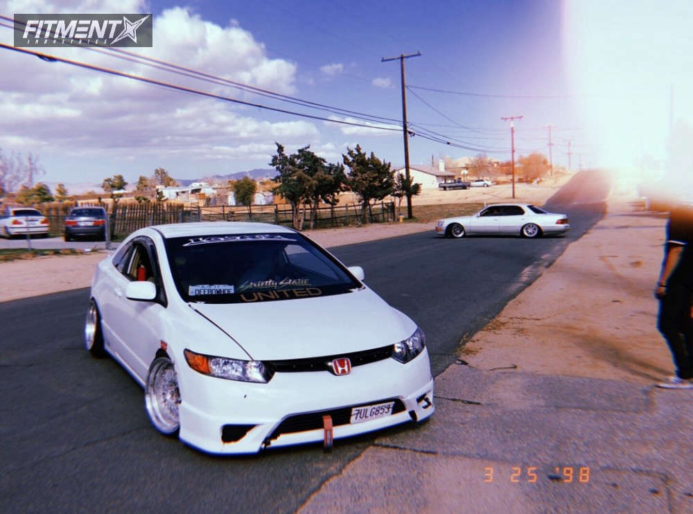 2007 Honda Civic with 17x10 STR 606 and Michelin 215x40 on Coilovers ...