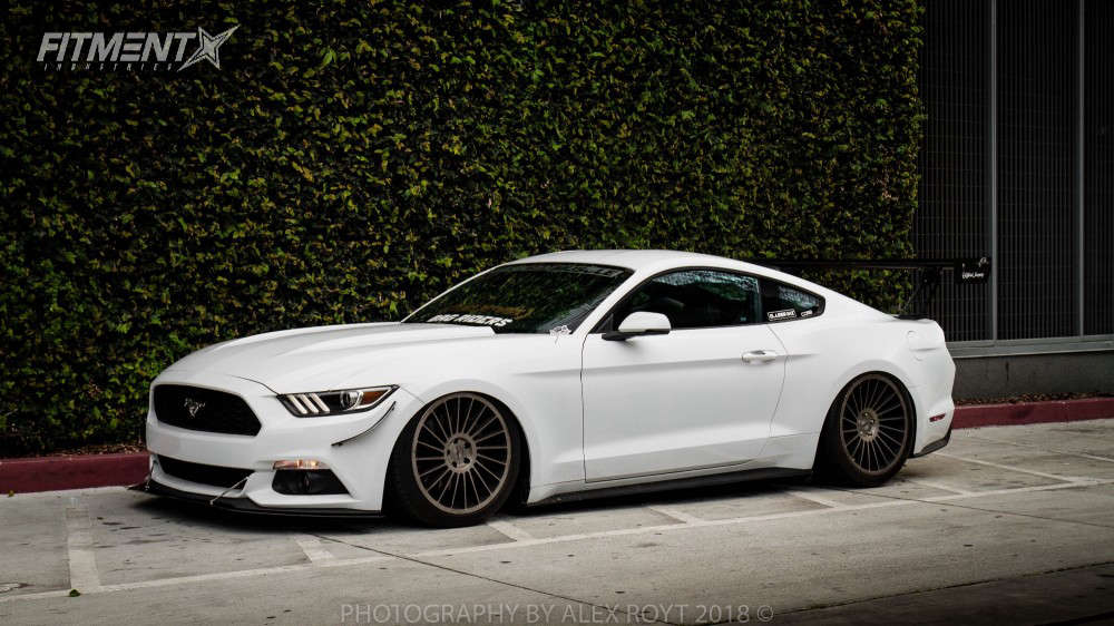 2016 Ford Mustang with 20x10 Rotiform Ind-t and Goodyear 265x35 on Air ...