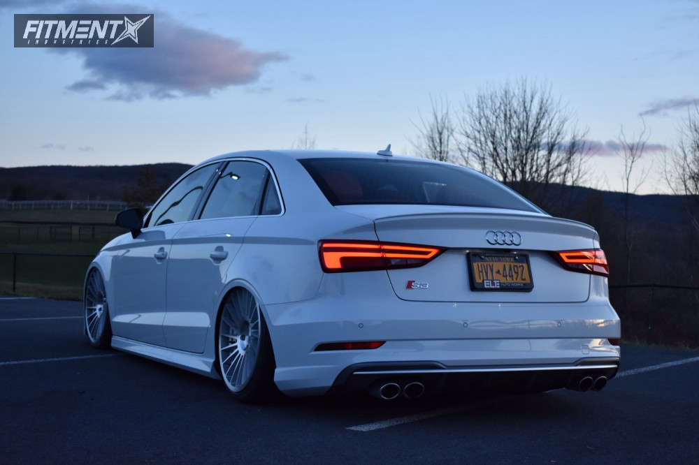 2018 Audi S3 with 19x8.5 Rotiform Ind-t and Achilles 215x35 on Air ...