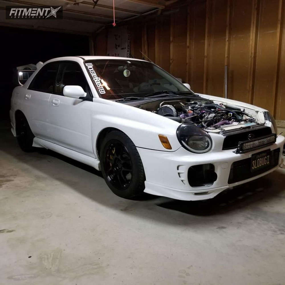 2002 Subaru WRX with 17x7.5 Rota Torque and Continental 245x45 on ...