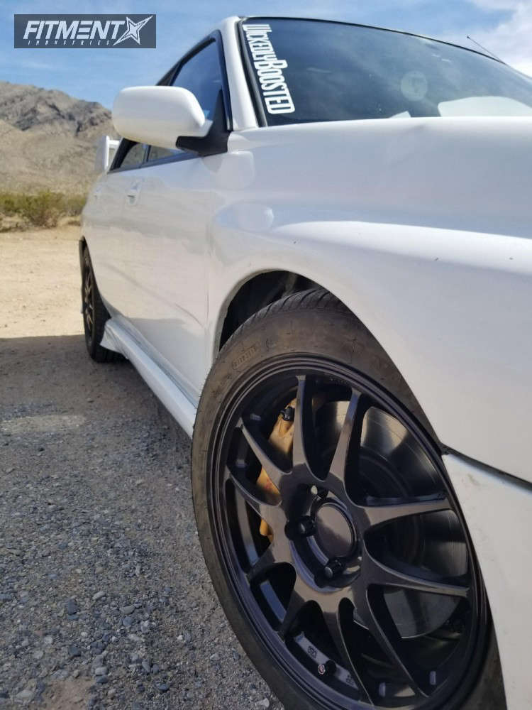 2002 Subaru WRX with 17x7.5 Rota Torque and Continental 245x45 on ...