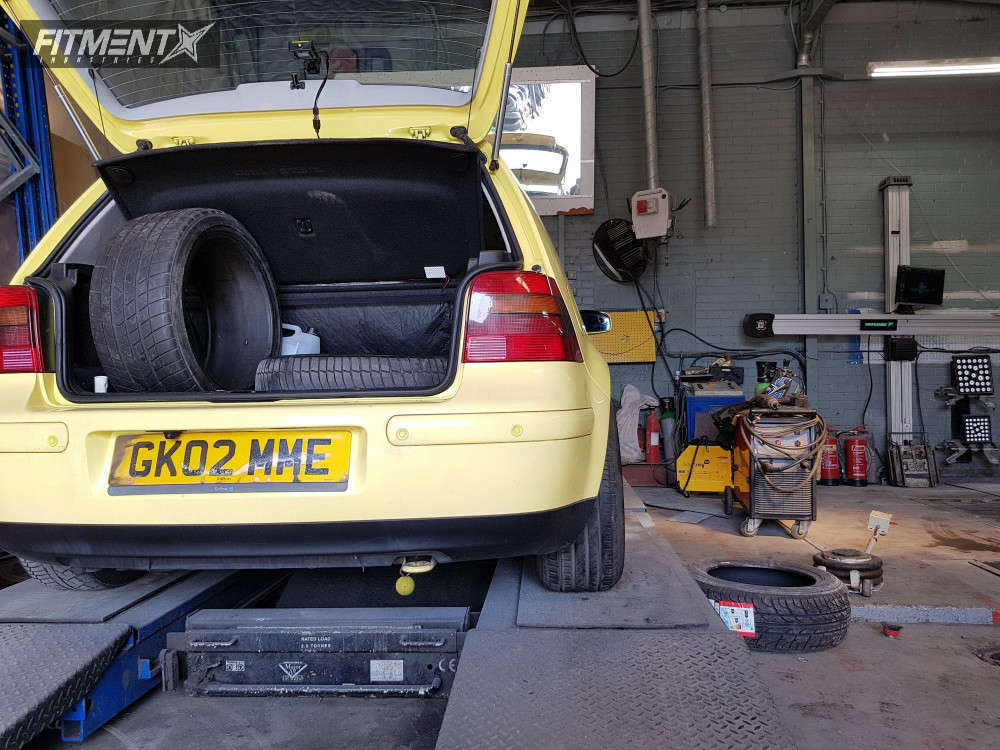 2002 Volkswagen Golf with 16x9 Shaper and Pirelli 215x55 on Lowering ...