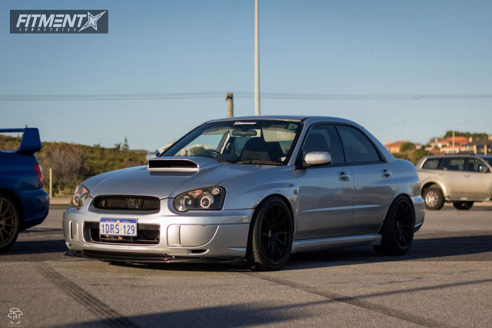 2004 Subaru WRX with 18x9.5 Rota GTA and Sailun 235x40 on Coilovers ...