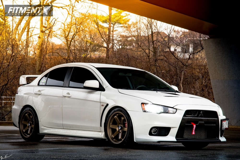 2011 Mitsubishi Lancer with 18x9.5 AVID1 AV6 and Goodyear 245x40 on ...