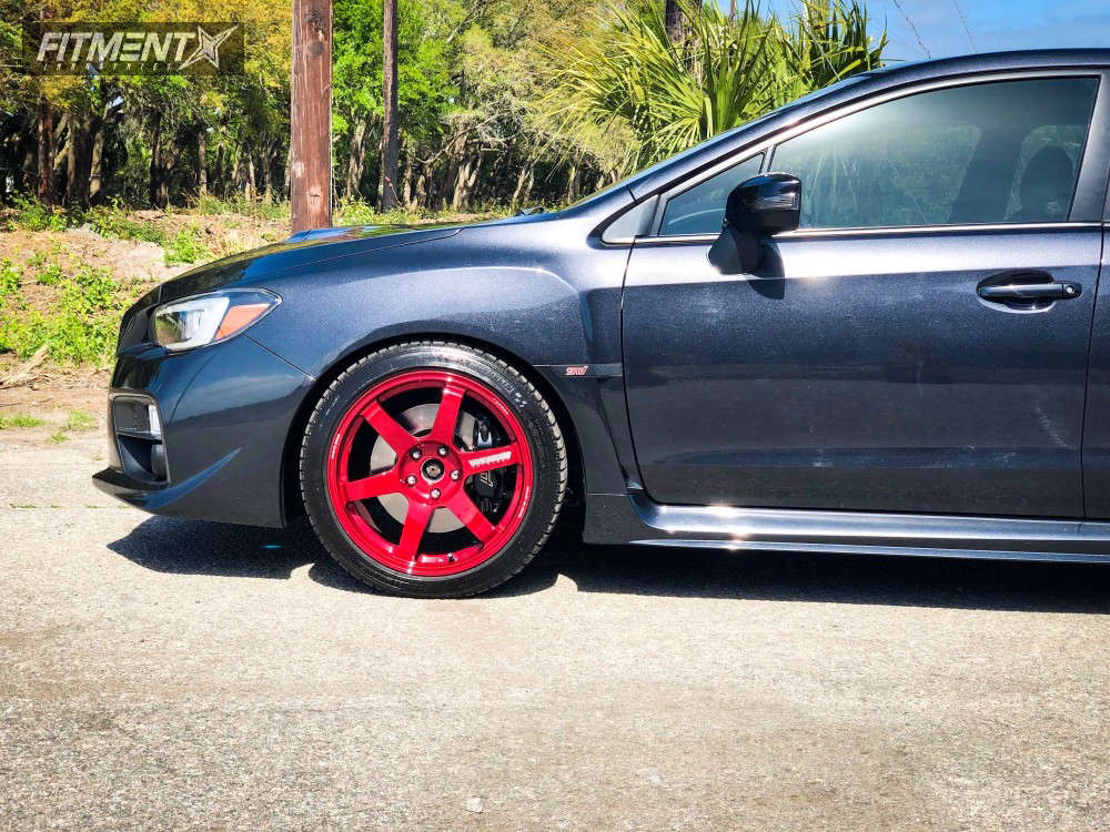 2015 Subaru WRX STI with 18x9.5 Volk Te37 and Michelin 245x40 on ...