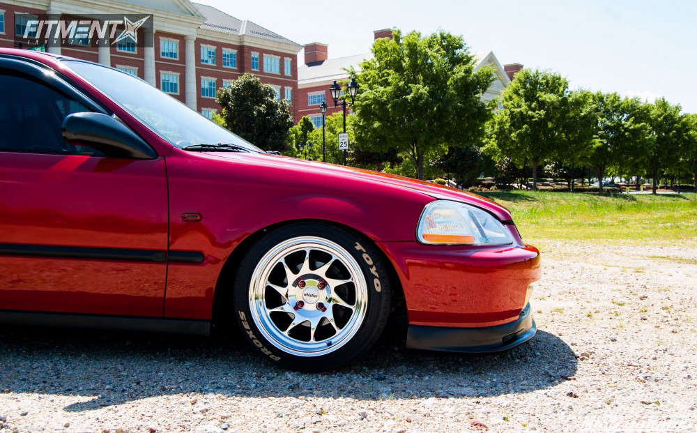 1998 Honda Civic with 15x8 Whistler Kr7 and Toyo Tires 195x45 on ...
